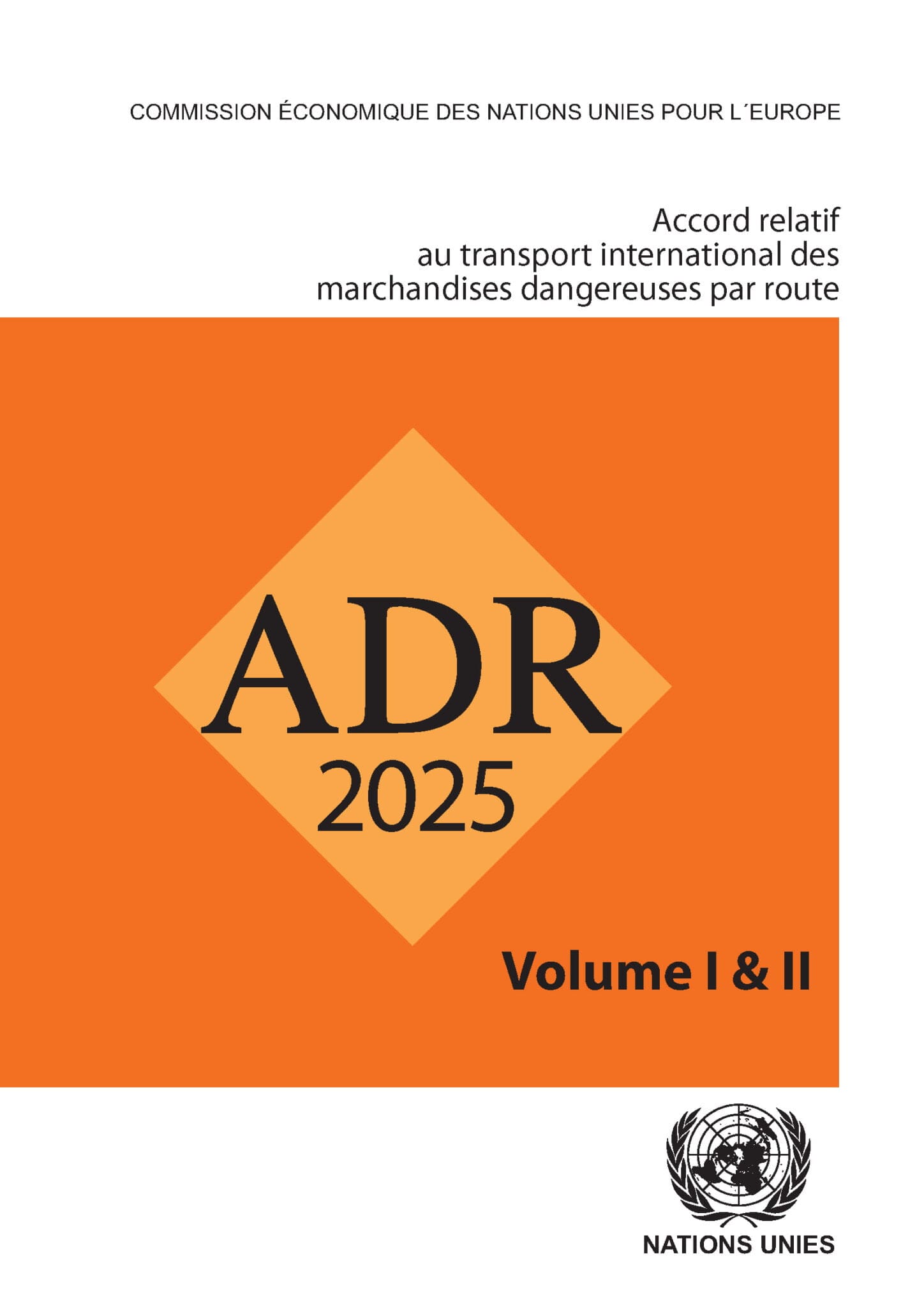 Livre ADR 2025 en 2 volumes + arrêté TMD en français - GMJ Phoenix